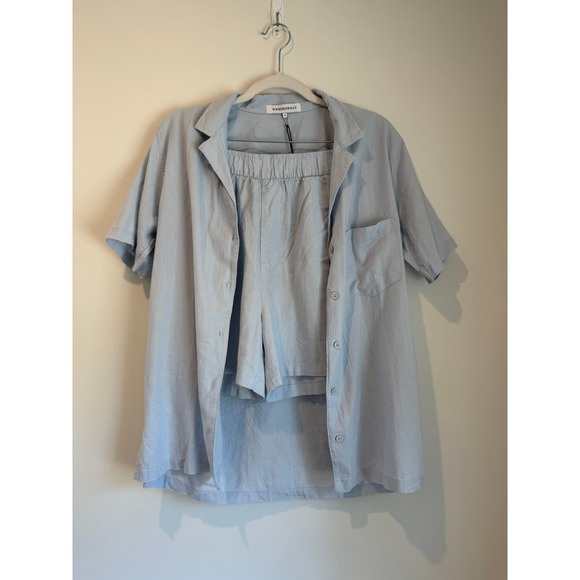WeWoreWhat | Tops | Nwt Weworewhat Linen Blend 2 Piece Short And Ss ...